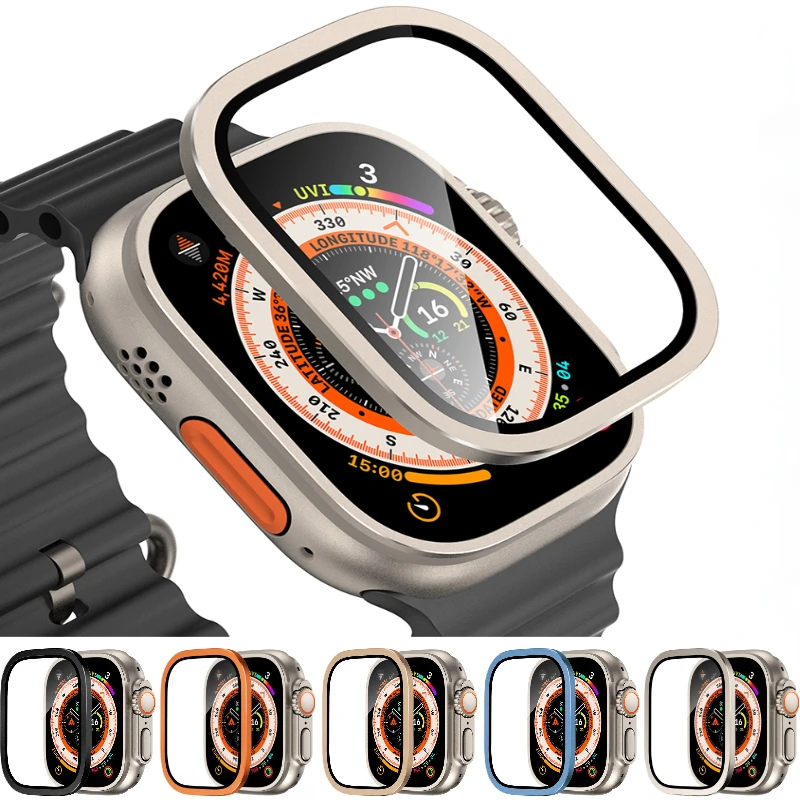 Aluminum-Alloy-Case-For-Apple-Watch-Ultra-49mm-Metal-Cover-Screen-Glass ...