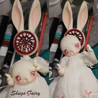ShugaFairy Bjd Dolls 1/5 Moon White Halloween Rabbit Doll with Chomper ...
