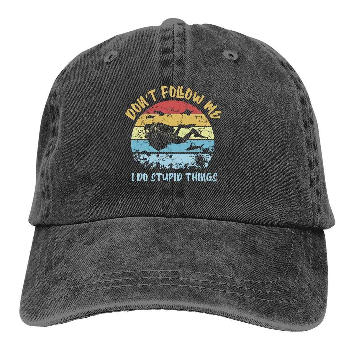 Washed-Men-s-Baseball-Cap-Don-t-Follow-Me-I-Do-Stupid-Things-Trucker ...