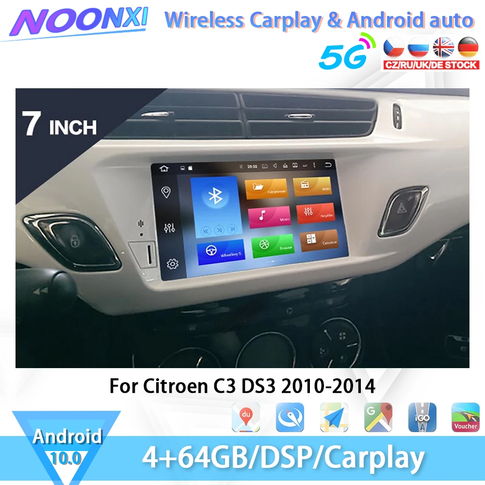 64GB-For-Citroen-C3-DS3-2010-2014-Android-Car-Radio-Multimedia-Player ...