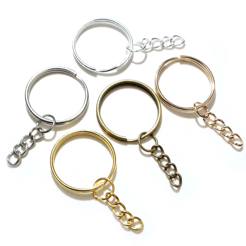 20pcs/lot Key Ring Key Chain ( Ring Size 25mm) Fashion Gold Rhodium ...
