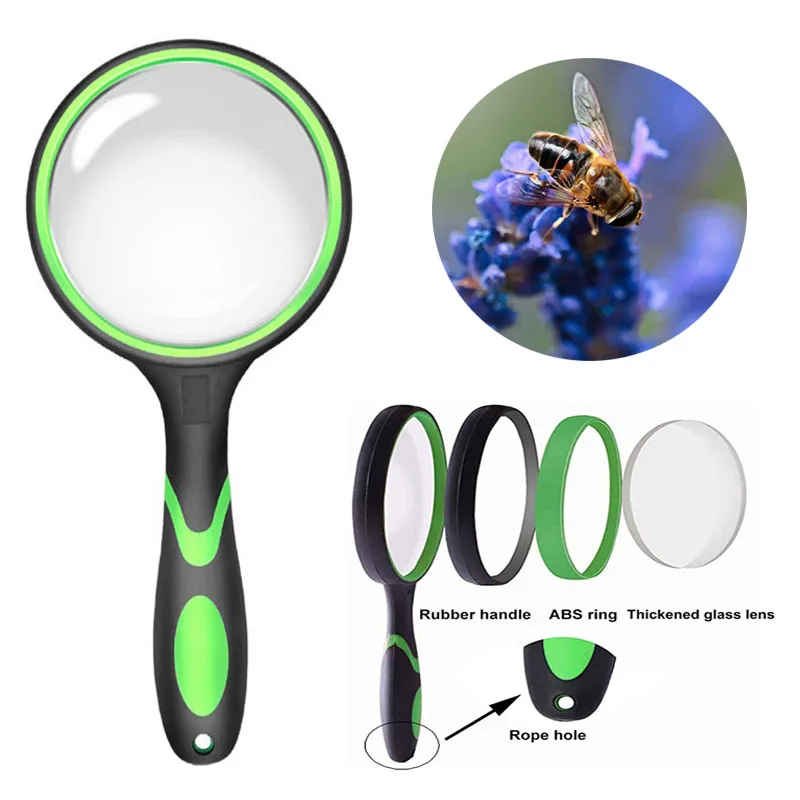 10X-Magnifier-Handheld-Reading-HD-Magnifier-Kids-Seniors-Magnifying ...