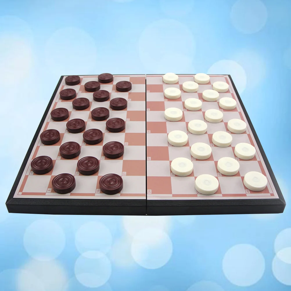 Checkers Board Chess Game Set Adults Draughts Chinese Plastic For ...