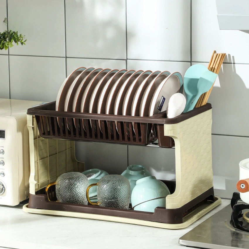 Dish-Rack-Dishwasher-Rack-Drying-Stand-Double-Layer-Tray-Organizer-Rack ...