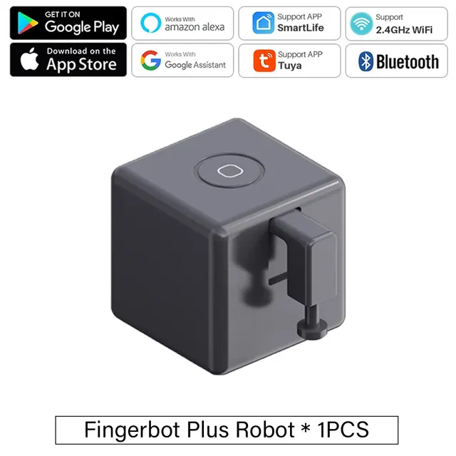 Tuya Zigbee Bluetooth Fingerbot Plus, Botão Robô, Switch Bot, Trabalhar ...
