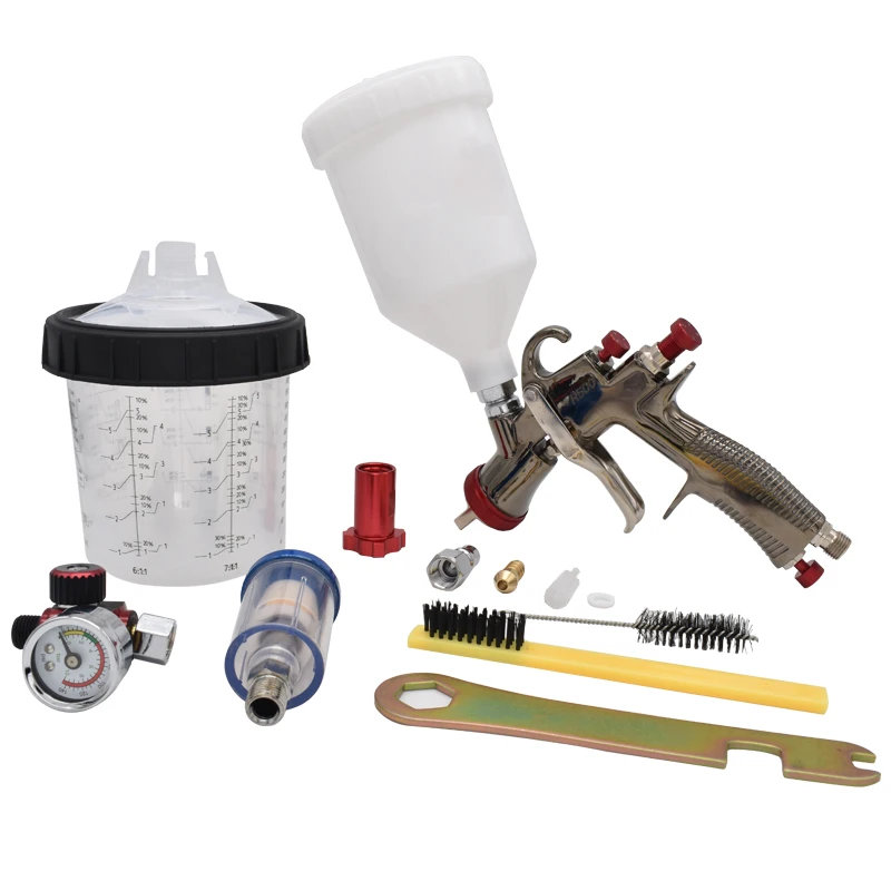 LVLP-Spray-Gun-Full-kit-R500-Car-Paint-Gun-with-Air-Regulator-Paint ...