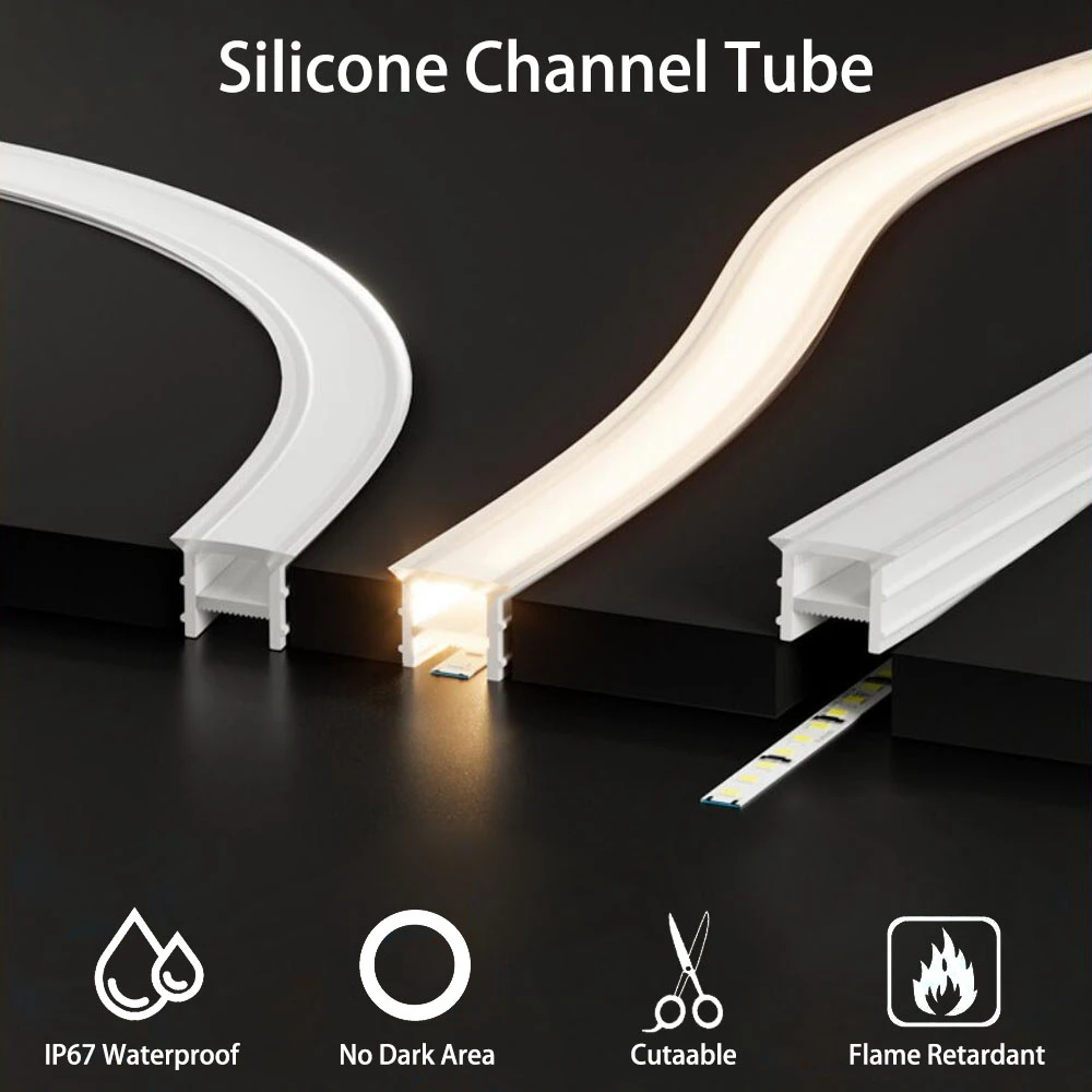 Embedded LED Neon Sign Silica Gel Covering Tube for WS2811 WS2812B ...