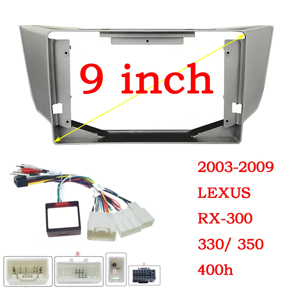 9 Inch 2 Din Car Video Fascia for Lexus RX RX300 RX330 RX350 RX400 ...