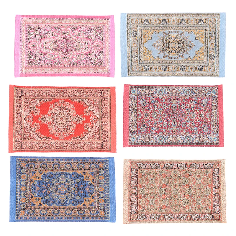1-12-Scale-Dollhouse-Miniature-Turkish-Style-Area-Rug-Carpet-Mat-Floor ...