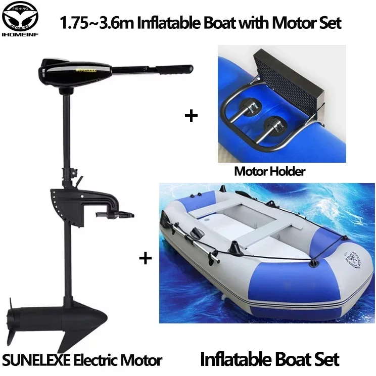 Professional-Inflatable-Boat-Raft-with-Electric-Motor-Set-0-7mm-PVC ...