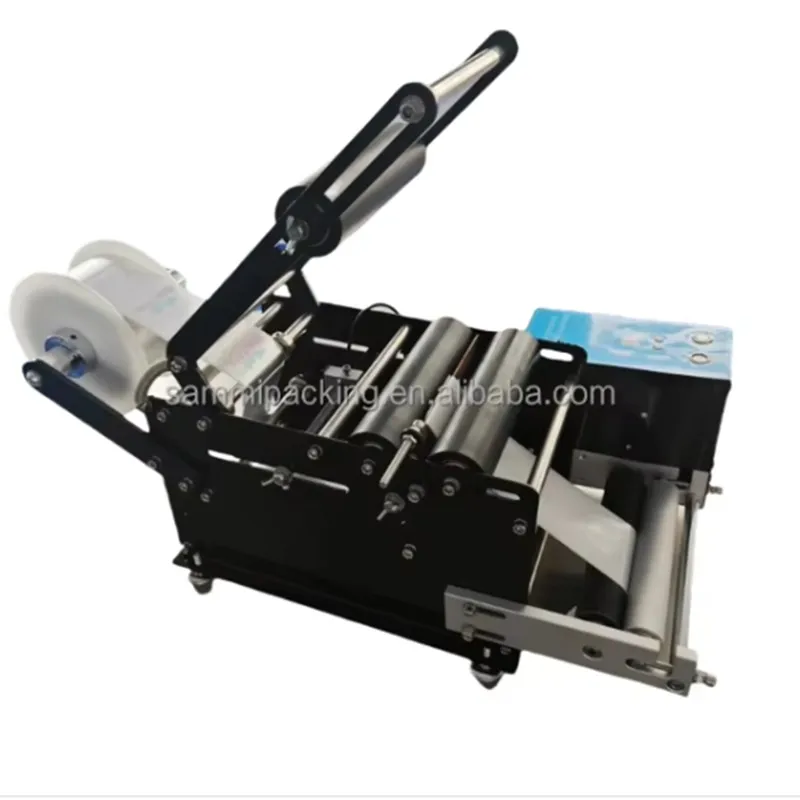 Desktop-high-accuracy-low-price-labeling-machine-for-round-bottles-semi ...