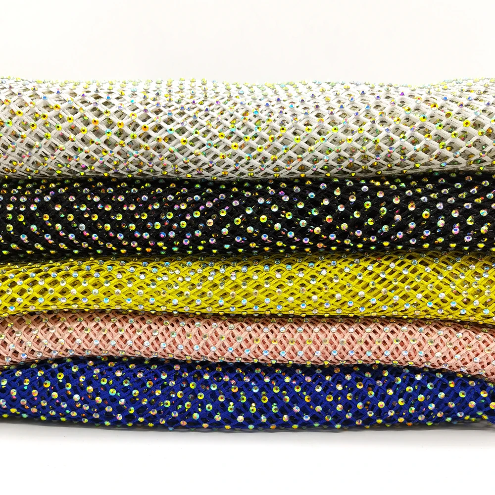 1-Yard-Crystal-AB-Rhinestones-Mesh-For-Clothes-Glitter-Glass-Rhinestone ...