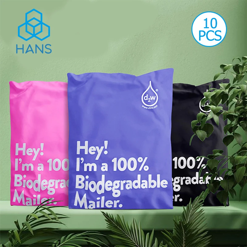 13x10 Inches 100% Biodegradable D2w Poly Mailers 10pcs Compostable ...