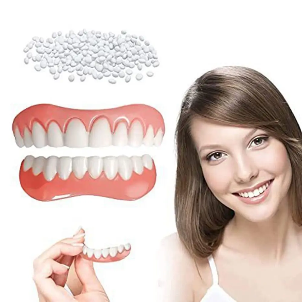 False-Teeth-Silicone-Upper-Lower-Veneers-Teeth-Braces-Dentures-Paste ...