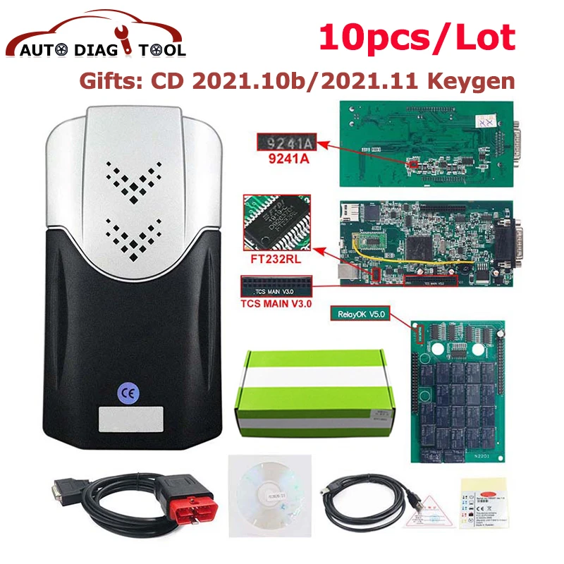 10pcs/Lot TCS Multidiag Pro+ Bluetooth Car Truck Scanner V3.0/V9.0 NEC ...