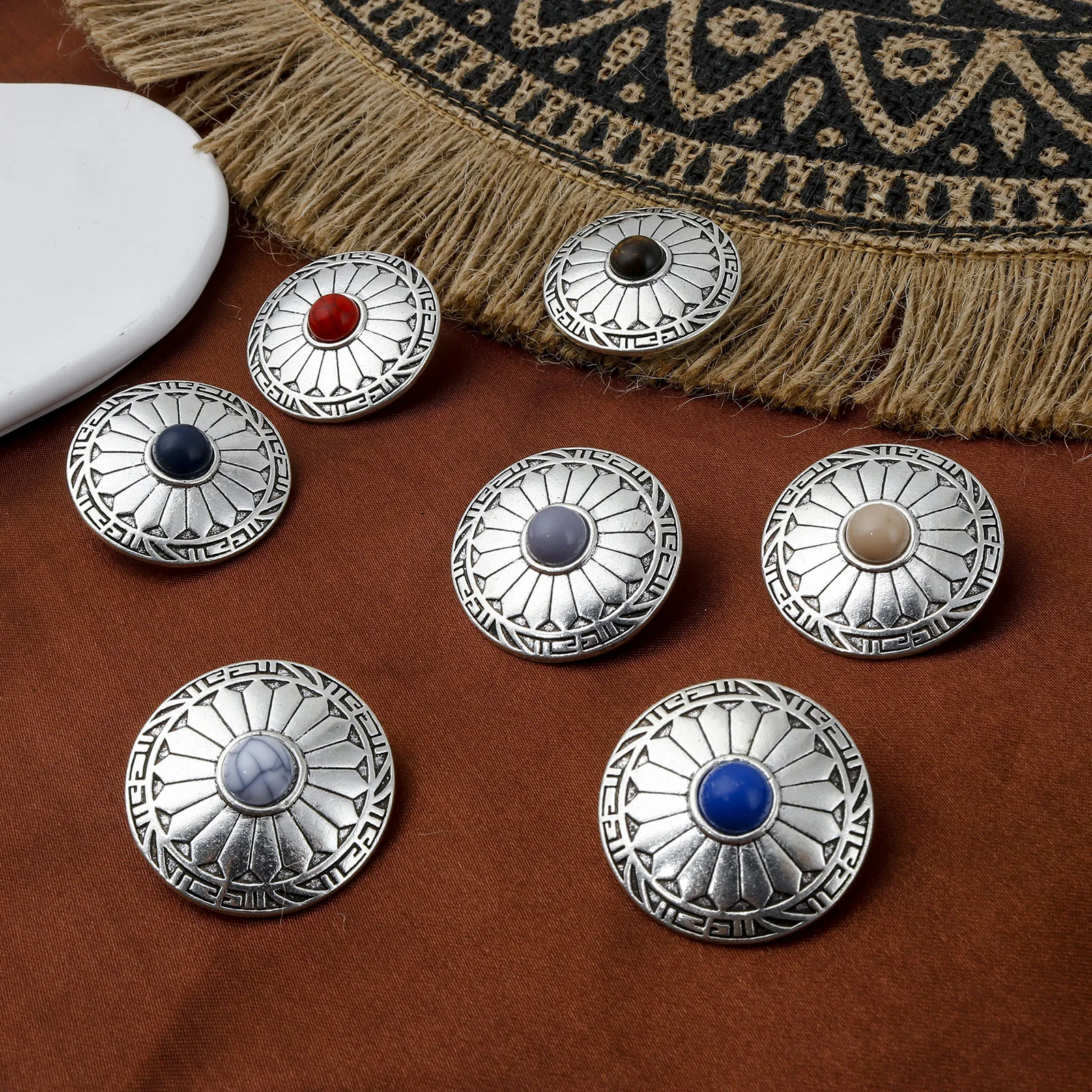 3PCs-Bohemian-Metal-Sewing-Shank-Buttons-Antique-Silver-Color-Carved ...