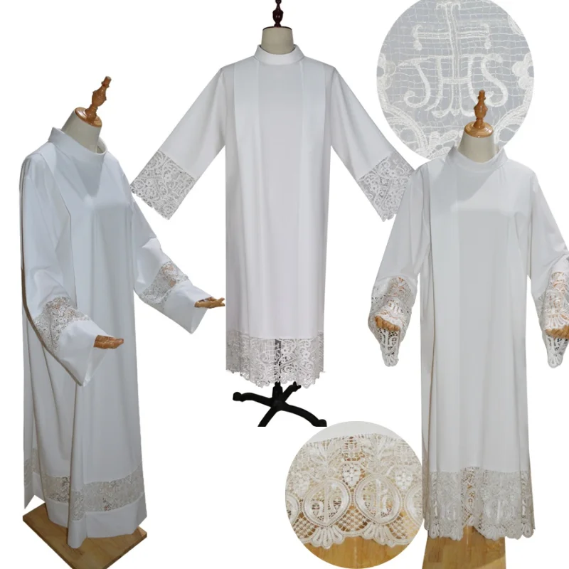 Clergy-Robe-Catholic-Church-Priest-Costume-Linen-Surplice-ALB-Cassock ...