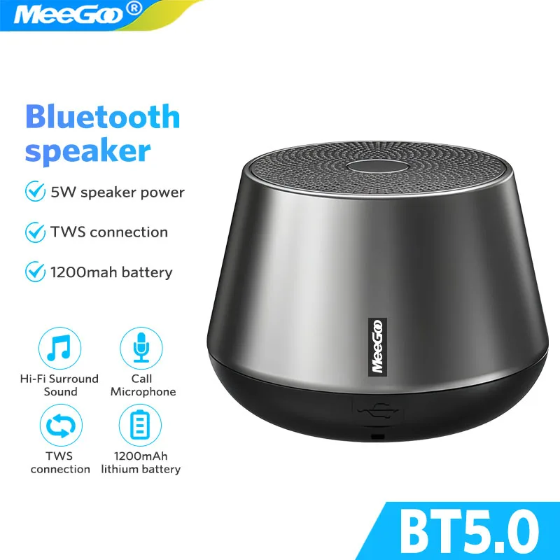 MeeGoo Powerful Bluetooth Speaker, Bass Wireless, LED Light, Outdoor ...