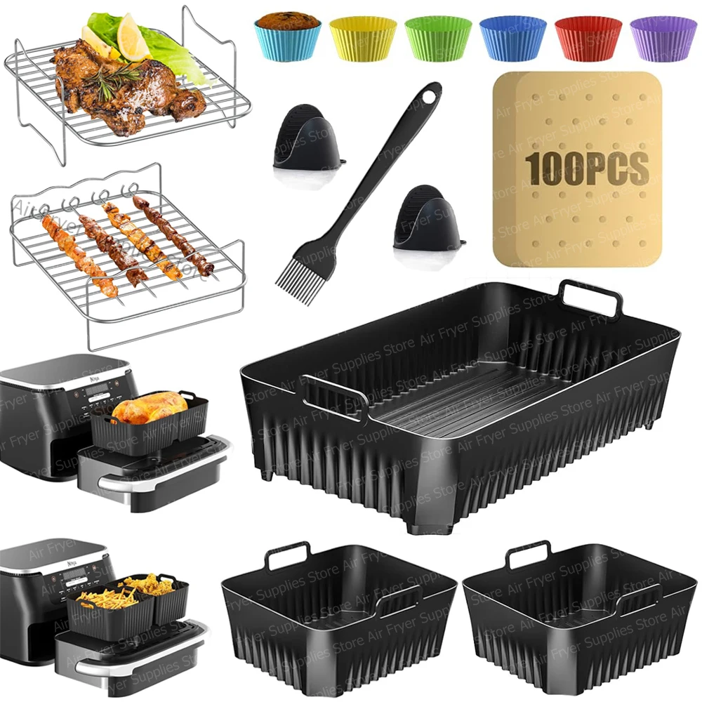 Air Fryer Accessories for Ninja Foodi Flex 10.4L AF500EU Silicone Air ...