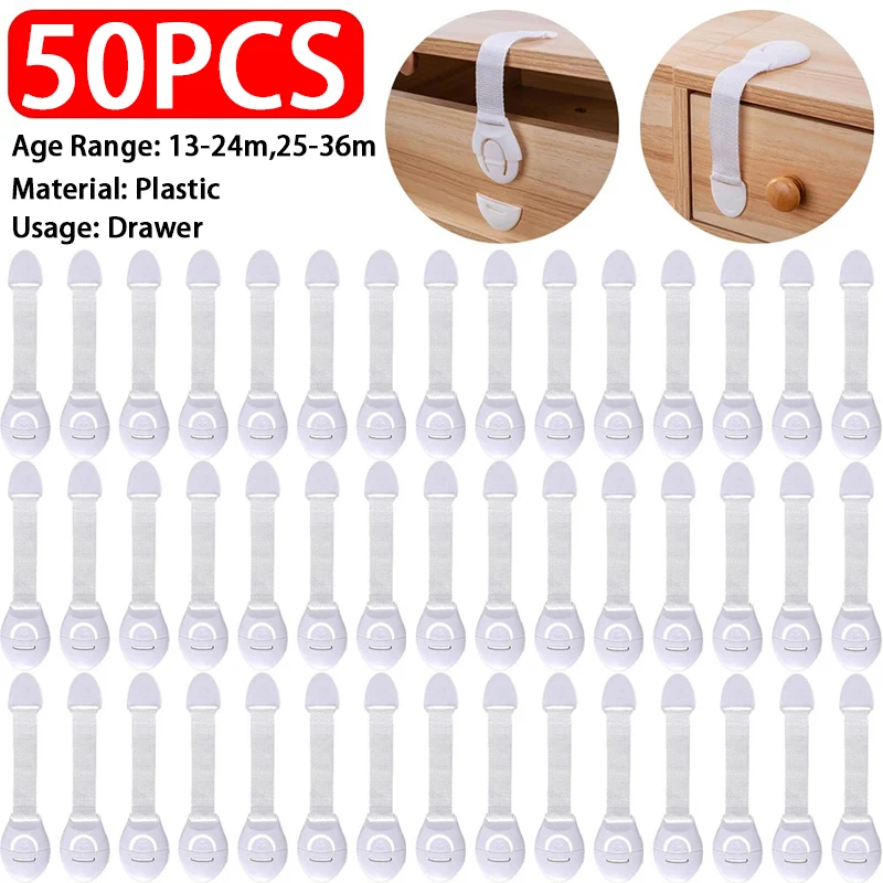 50PCS-Child-Safety-Cabinet-Lock-Baby-Security-Protection-Drawer-Door ...
