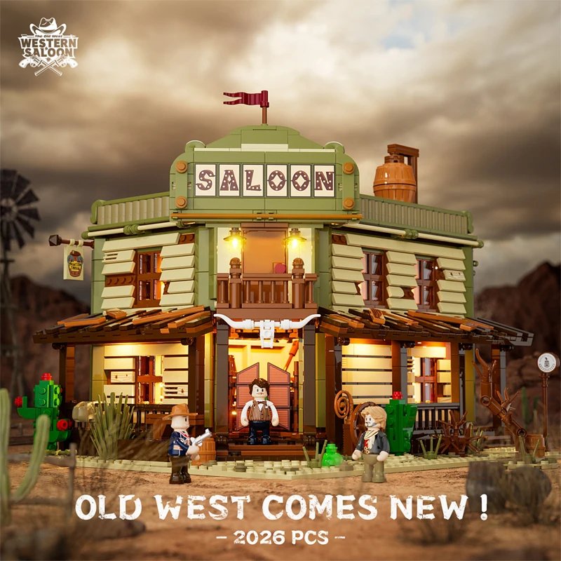 New-F9021-2026pcs-MOC-Idea-Construction-Western-Saloon-Street-View ...
