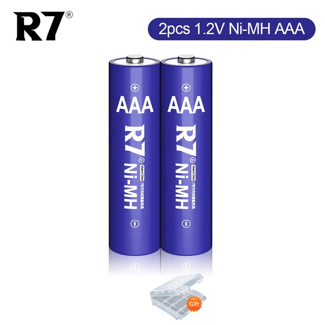 R7 AAA Rechargeable Battery 1.2V Ni-MH AAA Battery 800mAh Rechargeable 3A Batteries Battery ...