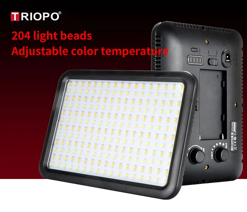 Triopo-TTV-204-LED-Video-Light-para-c-mera-DSLR-painel-de-fotografia-l ...