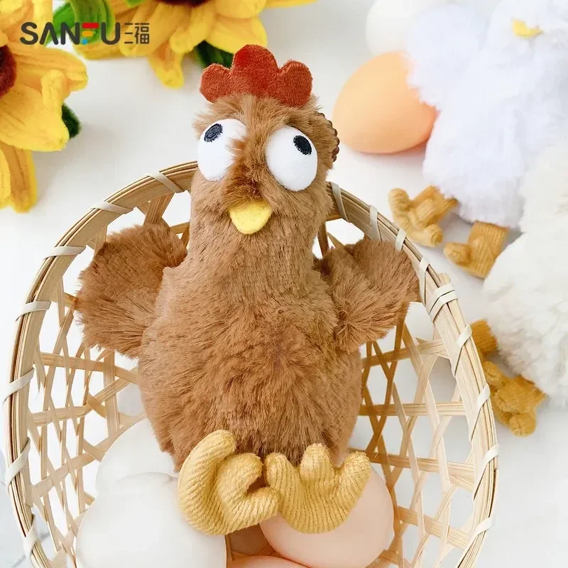 Plush-Cluck-Chicken-Lock-Bag-Buckle-Fun-Cute-Creative-Fashion-Toy ...