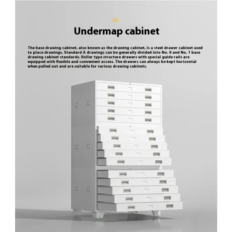 Modern Design Thick-Steel Data Cabinet 0 1 Drawer Filing Paper Storage ...