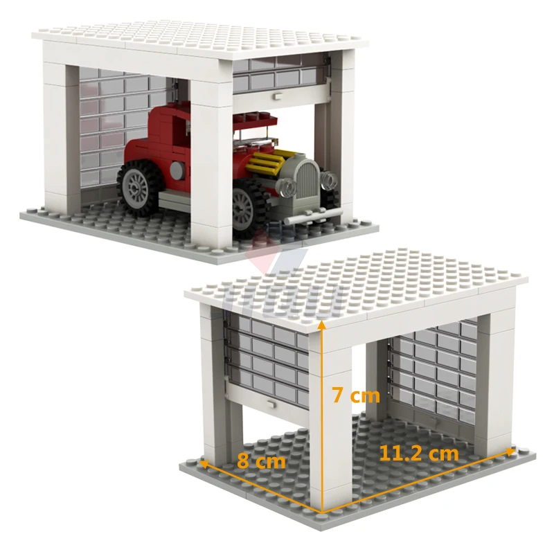 MOC-Rolling-Gate-Garage-City-Car-Building-Blocks-Classic-Doors-Windows ...