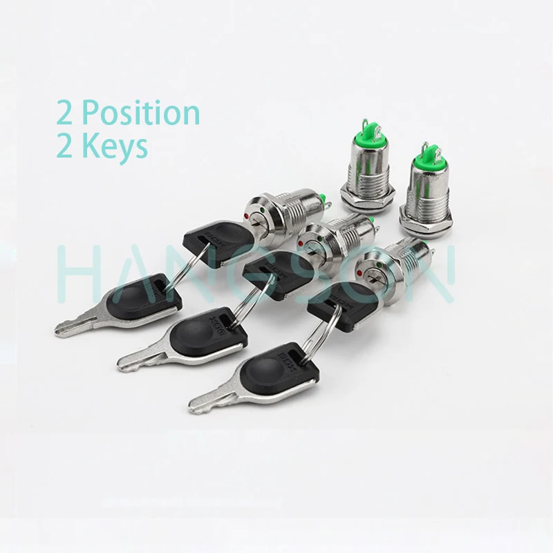 Electronic-Key-Switch-Rotary-12mm-2-Position-1A-Zinc-Alloy-2-Keys-1PC ...