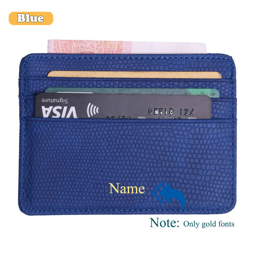 Customized Name Small Mini Travel Accessories Leather Business Style ...