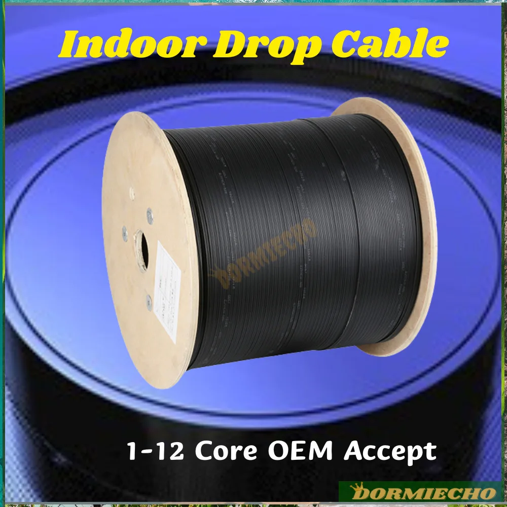 Fiber-Optic-Indoor-Drop-Cable-1KM-Single-Core-Single-Mode-with-Steel ...