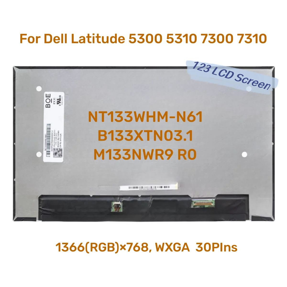 13-3-Laptop-LCD-Screen-NT133WHM-N61-fit-B133XTN03-1-M133NWR9-R0-for ...