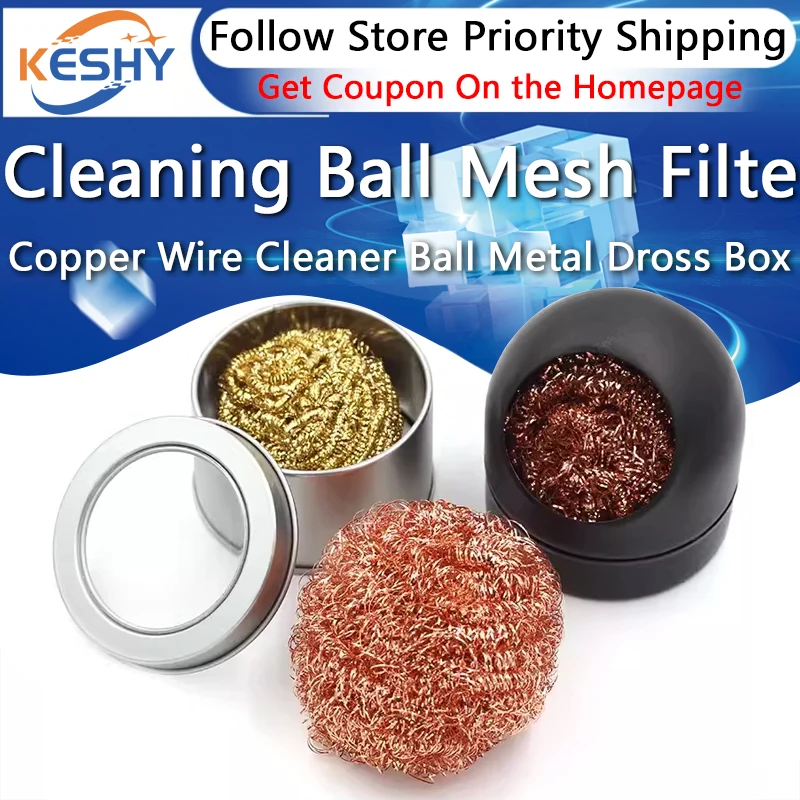 Cleaning Ball Desoldering Soldering Iron Mesh Filter Cleaning Nozzle ...