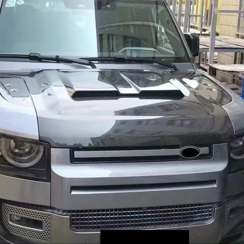 Dry-Carbon-Fiber-Hood-Engine-Cover-For-Land-Rover-Defender-110-90-High ...