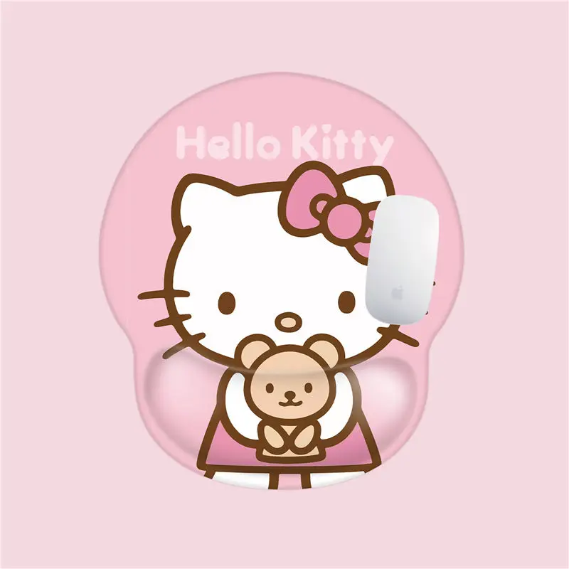 Hello Kitty Cute Girl Heart Artistic Office Mouse Mat Wristband ...