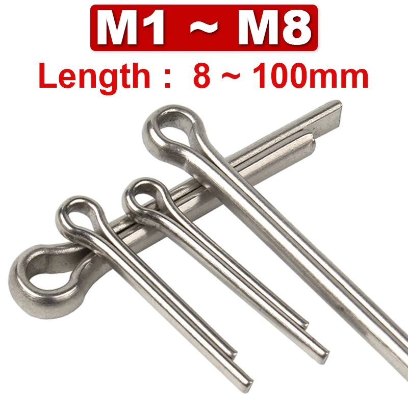 100Pcs-Cotter-Pin-304-316-Stainless-Steel-galvanized-Elastic-Hairpin ...