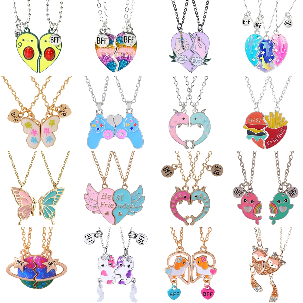 Cute-Cat-Heart-Magnet-Necklaces-for-Women-Girls-Kawaii-Best-Friends ...