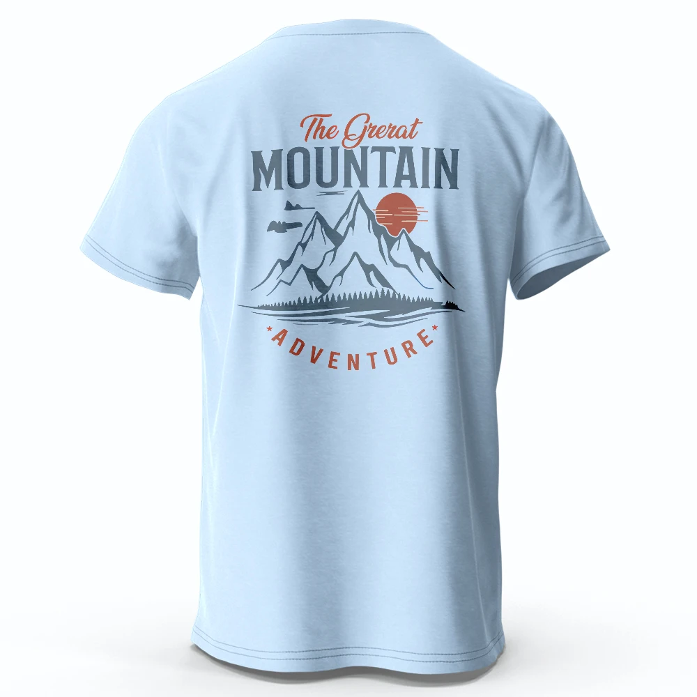 Men-s-Hiking-Outdoor-T-Shirt-with-Double-Printed-Design-Cotton-Tees-for ...