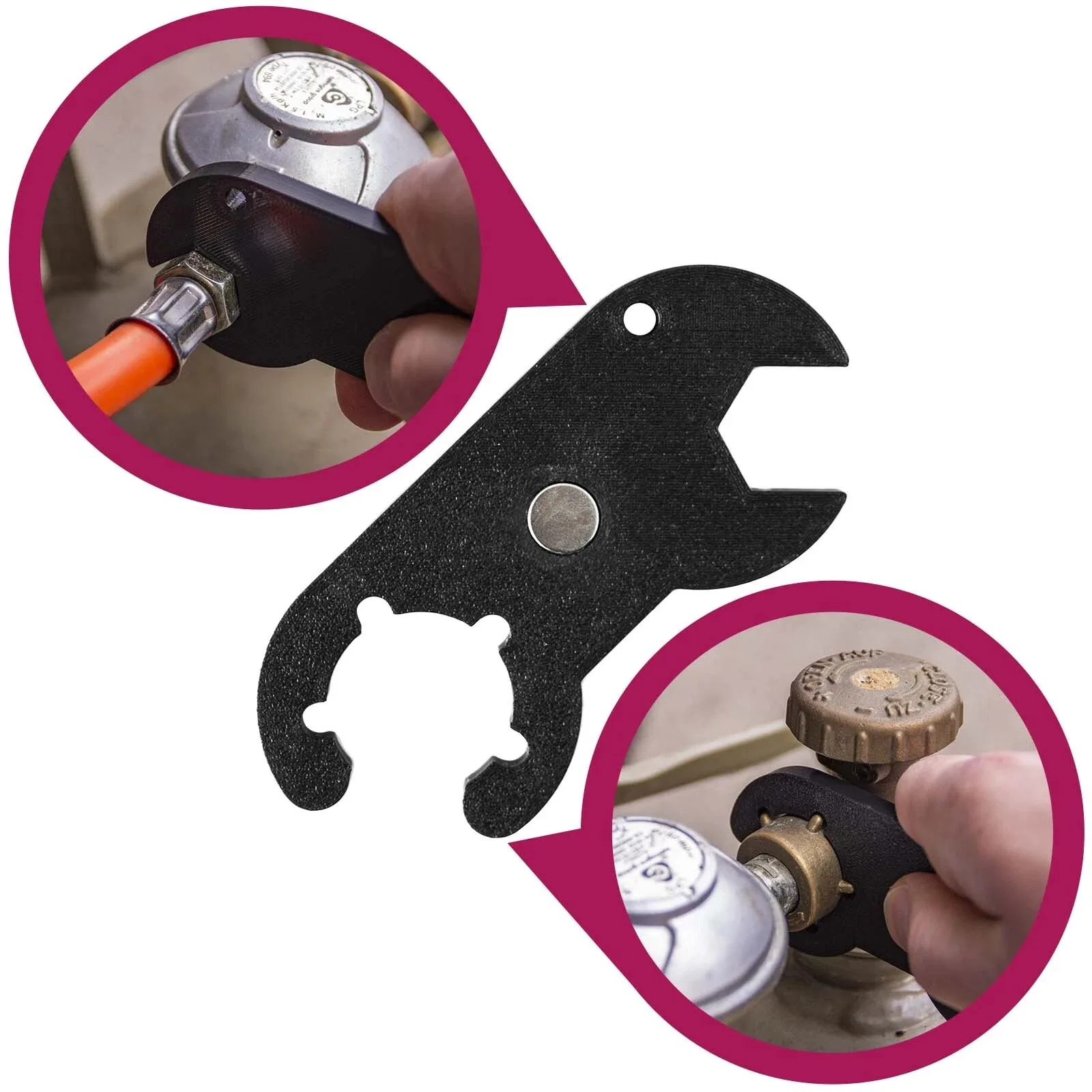 RV Caravan 2 In 1 Gas Bottle Wrench Gas Cylinder Wrench Key With Magnet ...