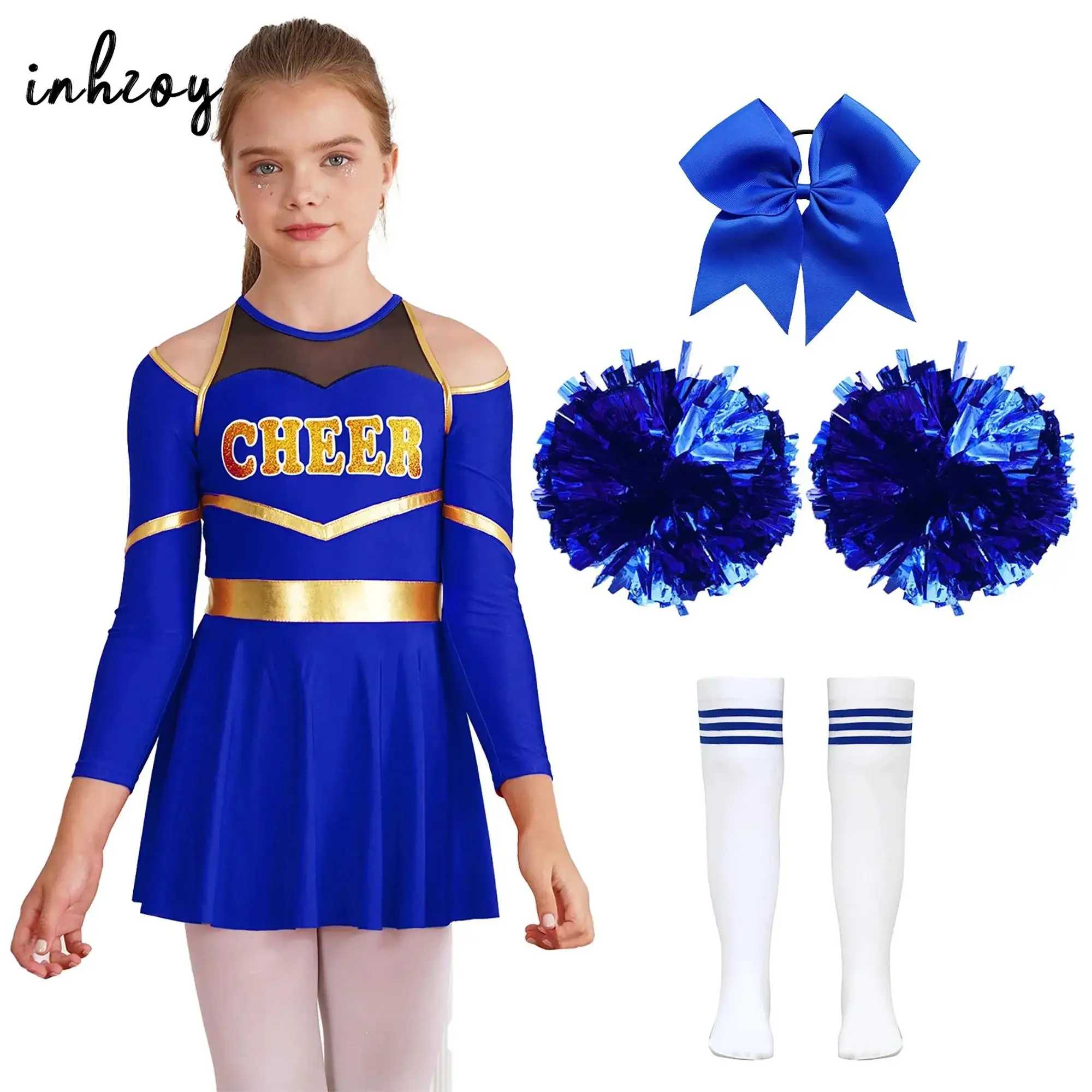 Kids-Girls-Halloween-Cosplay-Cheerleader-Costume-Long-Sleeve ...