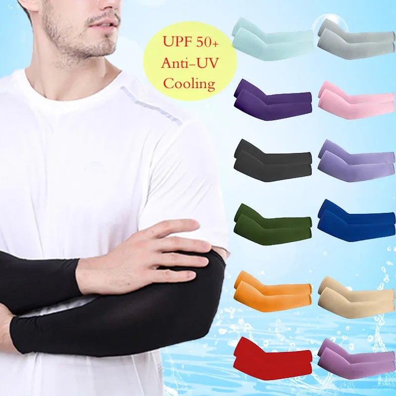 Summer-Cool-Cycling-Sleeve-Sunscreen-Sports-arm-sleeves-Anti-UV-Sports ...
