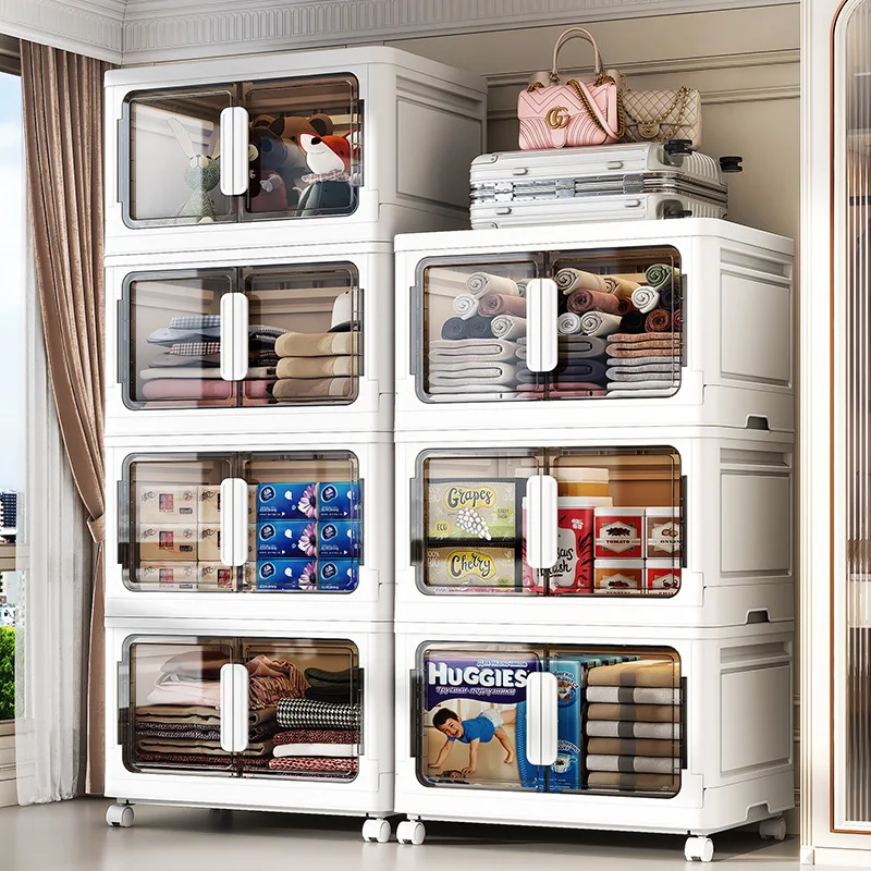 Folding-Storage-Box-Magnetic-Plastic-Bins-Sundries-Storage-Container ...