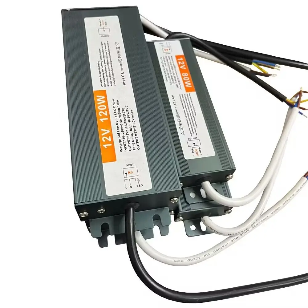 Waterproof Lighting Transformers AC110V-220V To DC 12 V 24V LED Driver ...