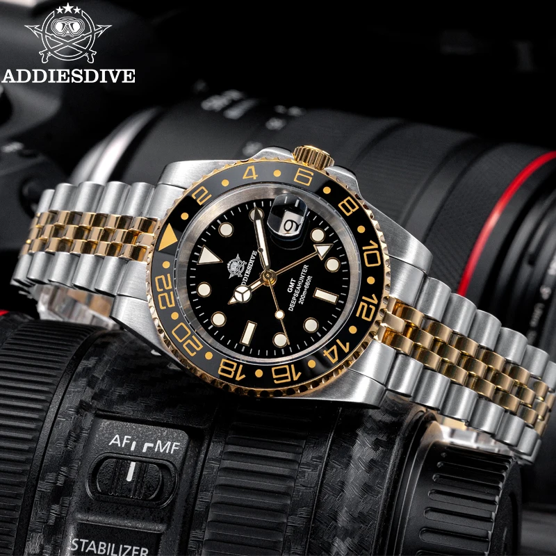 ADDIESDIVE-GMT-Watch-For-Men-Classic-Swiss-Ronda-515-24H-Quartz-Watch ...