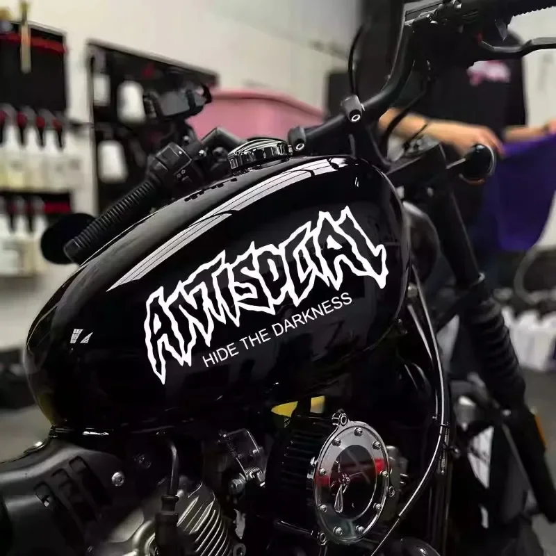 1PC ANTISOCIAL Motorcycle Stickers DIY Motorbike Fuel Tank Fairing ...
