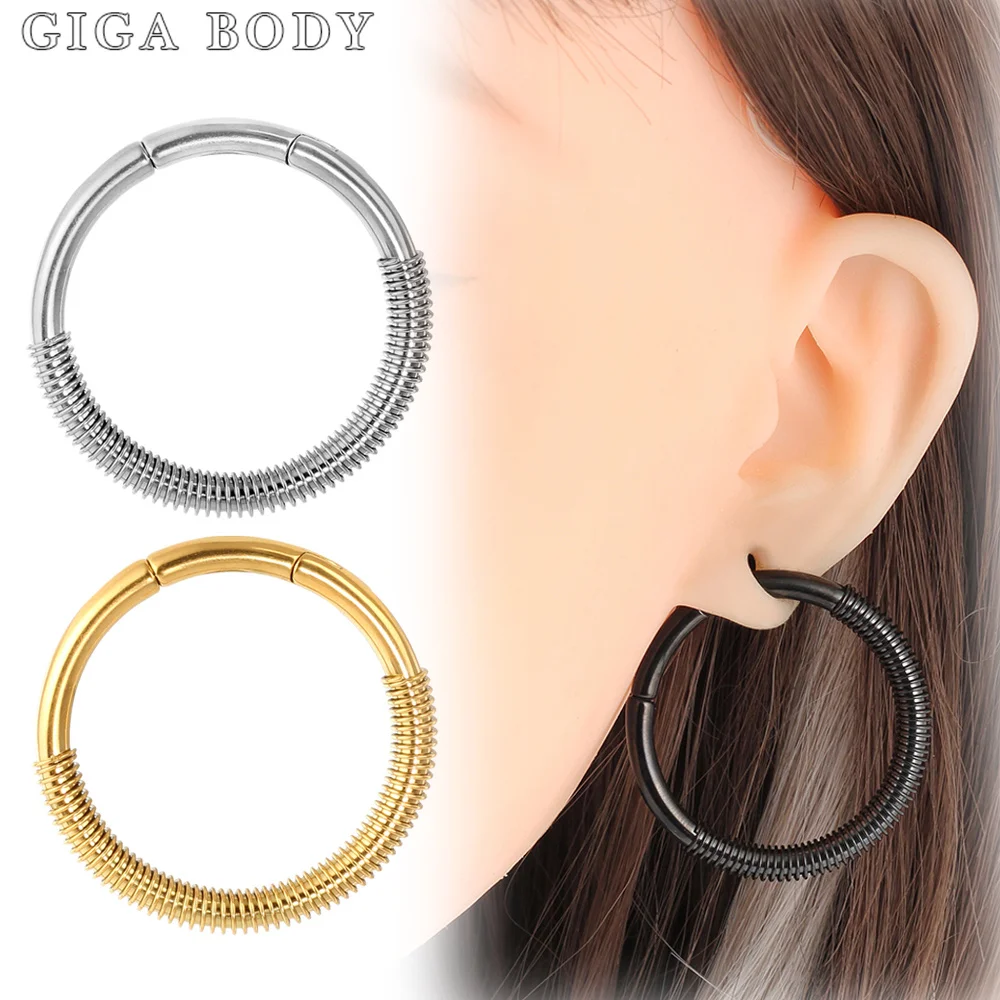 Giga-2PCS-316-Stainless-Steel-4mm-6g-Ear-Hangers-Weights-Big-Hoop ...