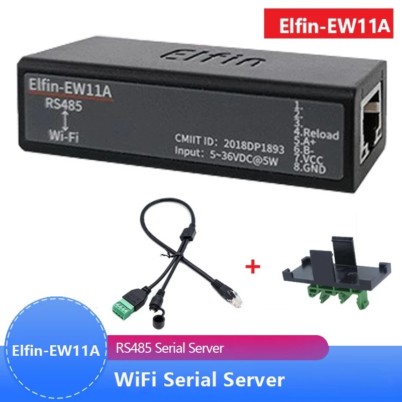 Hf Elfin-ew11a Serial Port Rs485 To Wifi Device Iot Server Module Support Tcp/ip Telnet Modbus ...