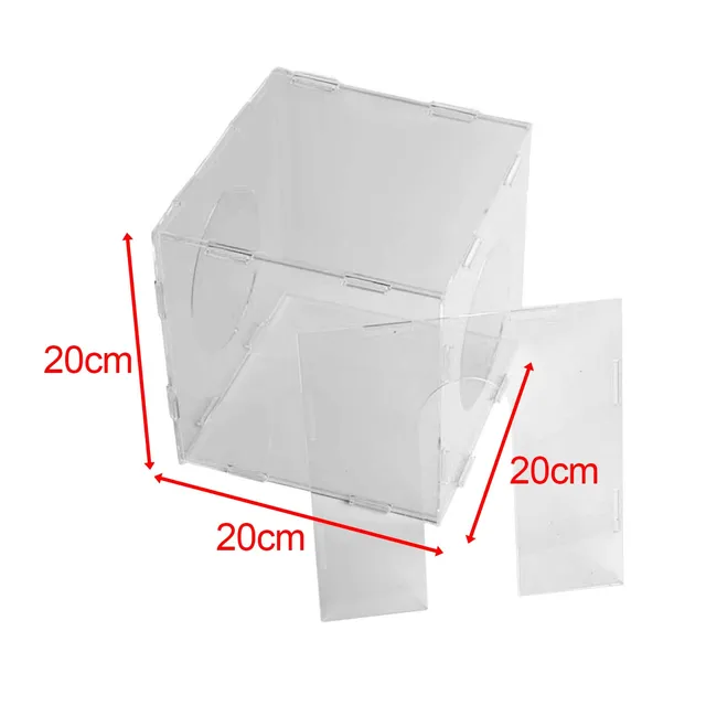 Enclosed Grinding Dust Box Cover Acrylic Clear Portable Transparent ...